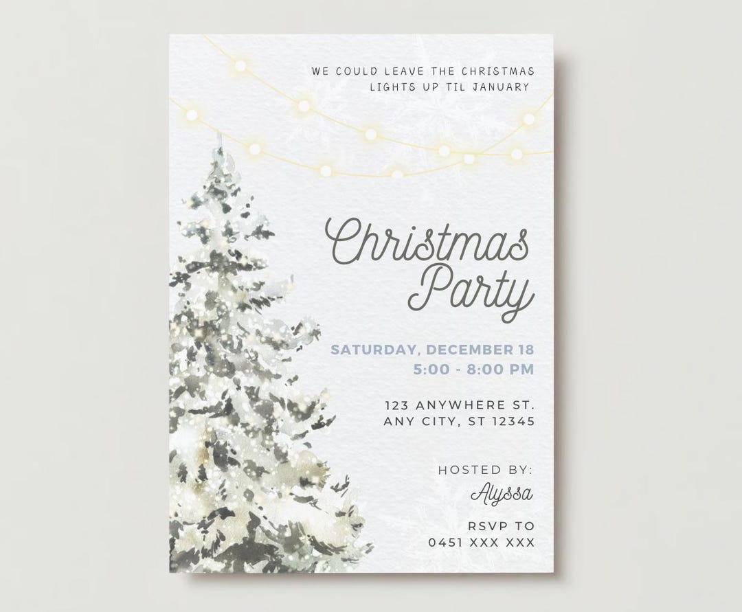 Christmas Party Invitation Custom Printable Swifties Party Invite ...