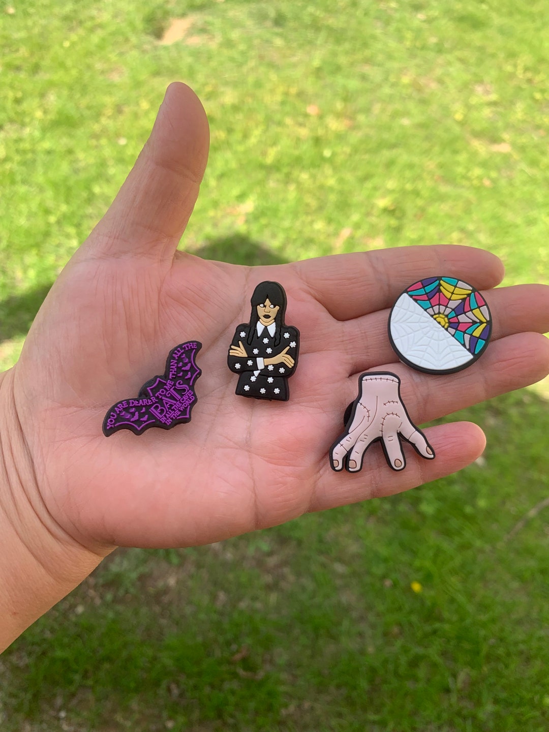 Wednesday Adams Croc Charms - Etsy