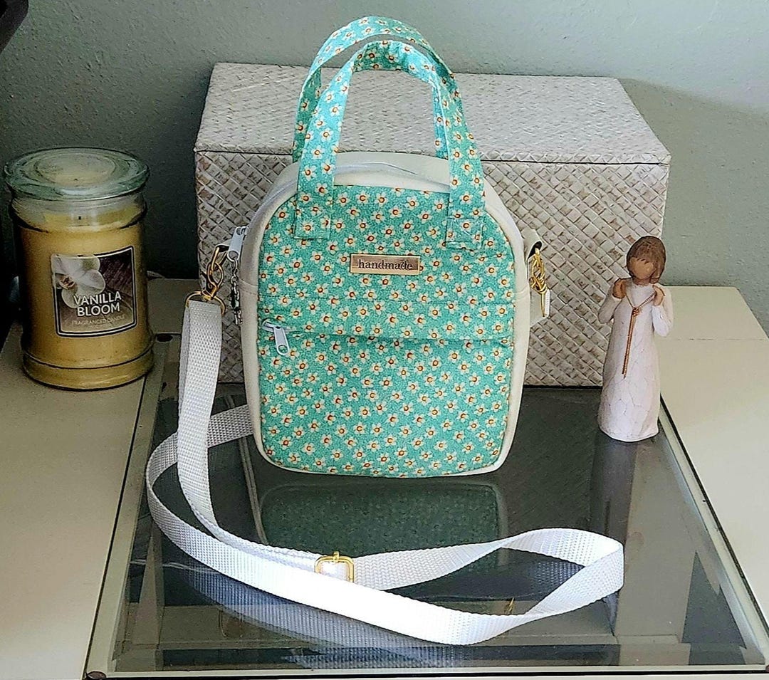 Handmade Stylish ‘mint Green Floral’ Cell Phone Mini Backpack - Wear It ...