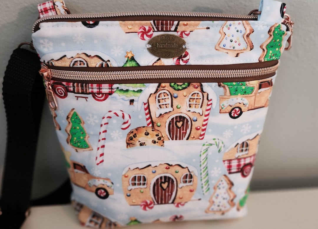 Handmade gingerbread House Crossbody Bag Winter Shoulder Bag Sling Bag ...