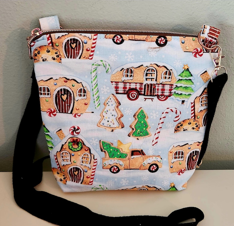 Handmade gingerbread House Crossbody Bag Winter Shoulder Bag Sling Bag ...
