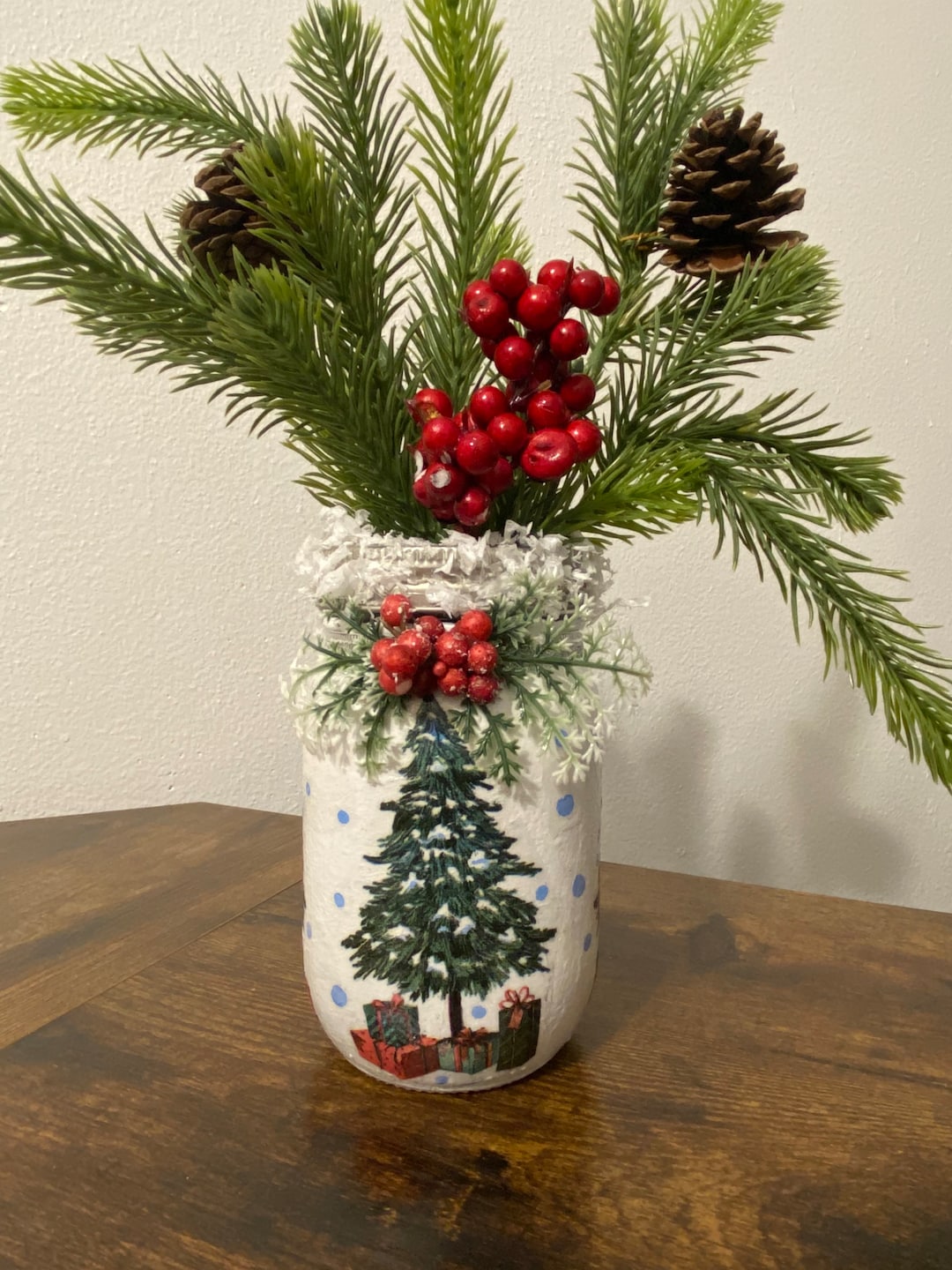 Christmas Tree Decoupage - Etsy