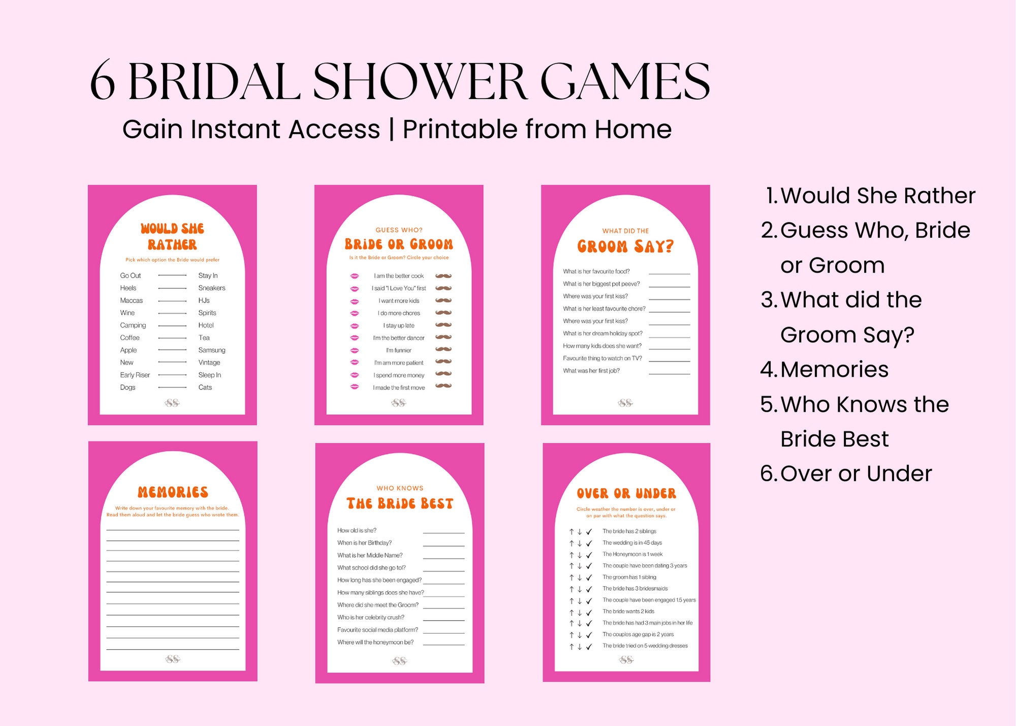 Bright Hens Party Games | Colourful, Fun, Retro Bachelorette | 6 ...