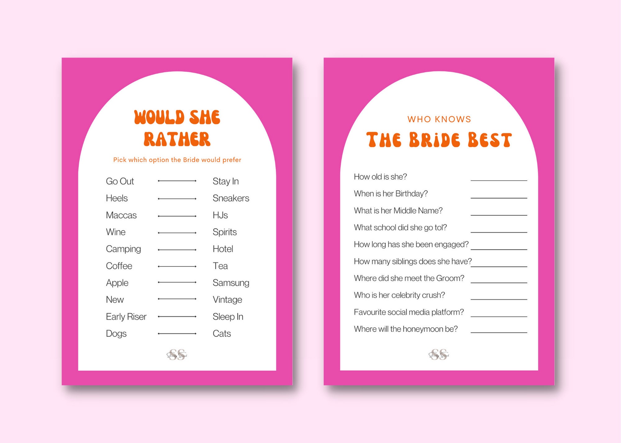 Bright Hens Party Games | Colourful, Fun, Retro Bachelorette | 6 ...