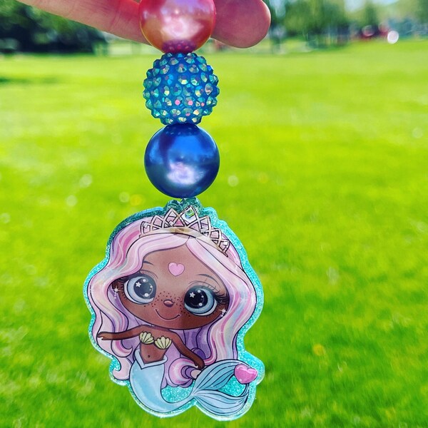 Mermaid Keychain Svg - Etsy