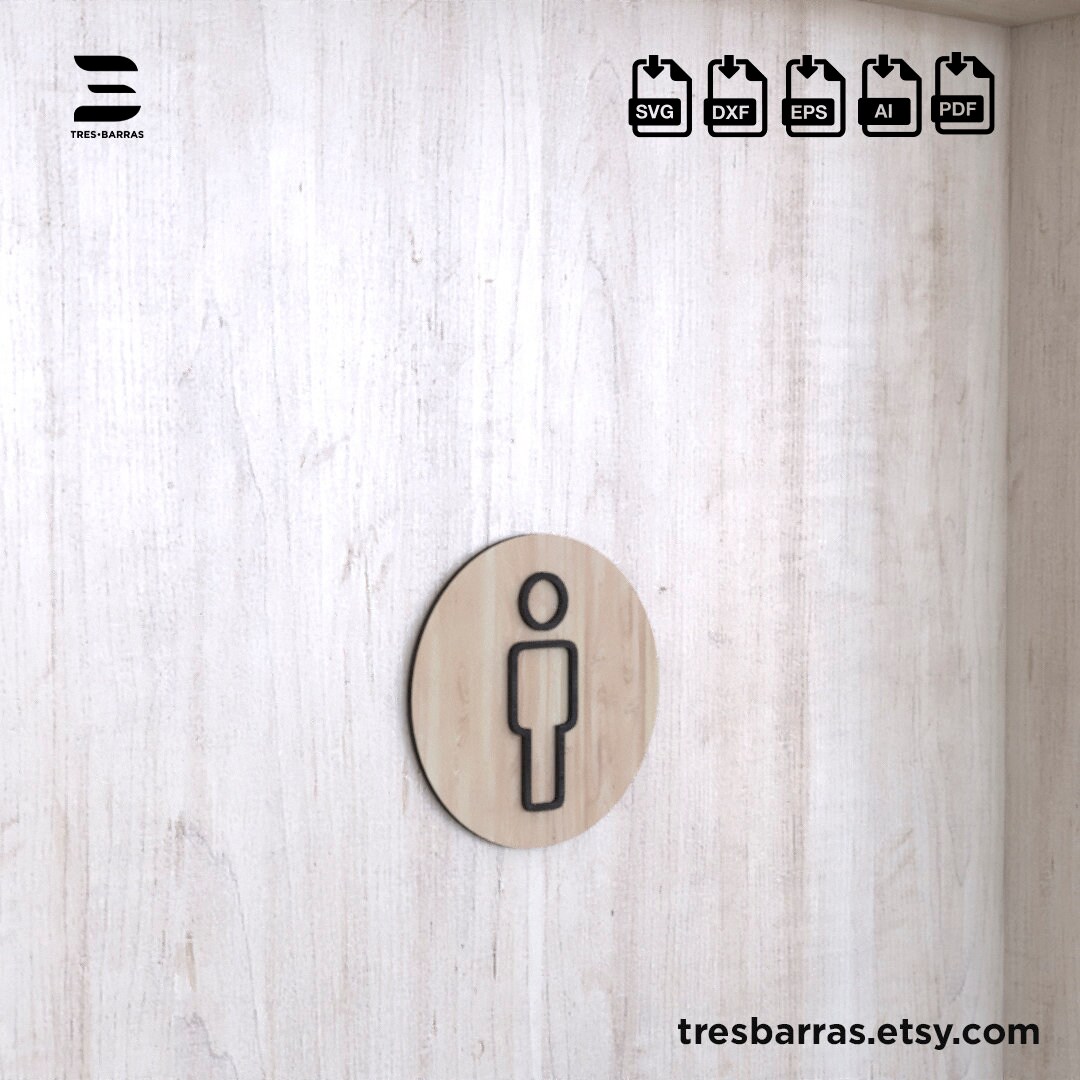 Womens/mens Office Restroom Sign Set - WC Signage- Bathroom WC Door ...