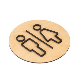 Bathroom WC Door Sign- Restroom Sign - Toilet Sign - WC Sign - Men's ...