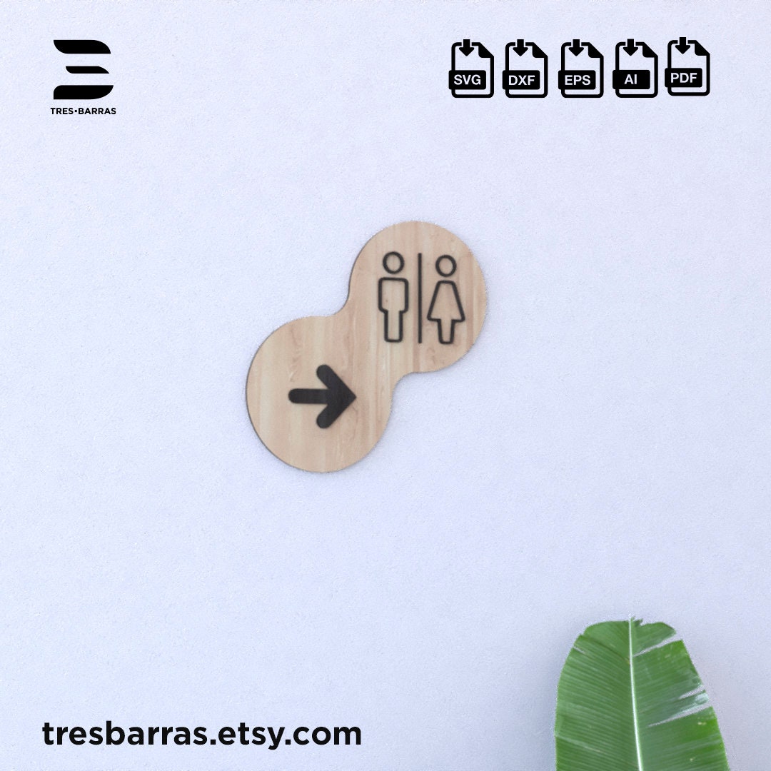 Womens/mens Office Restroom Sign Set - WC Signage- Bathroom WC Door ...