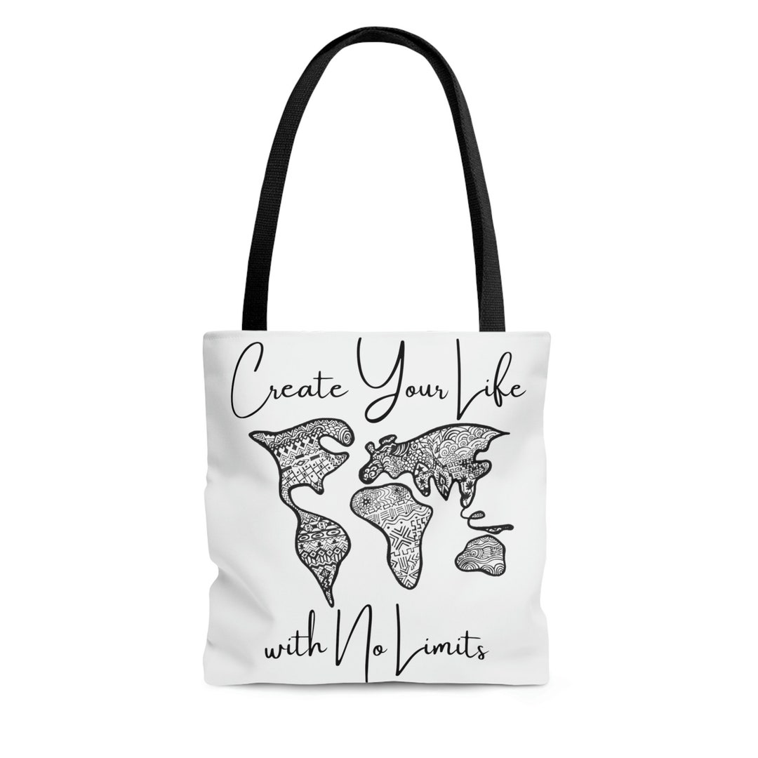 Create Your Life Map Tote Bag - Etsy