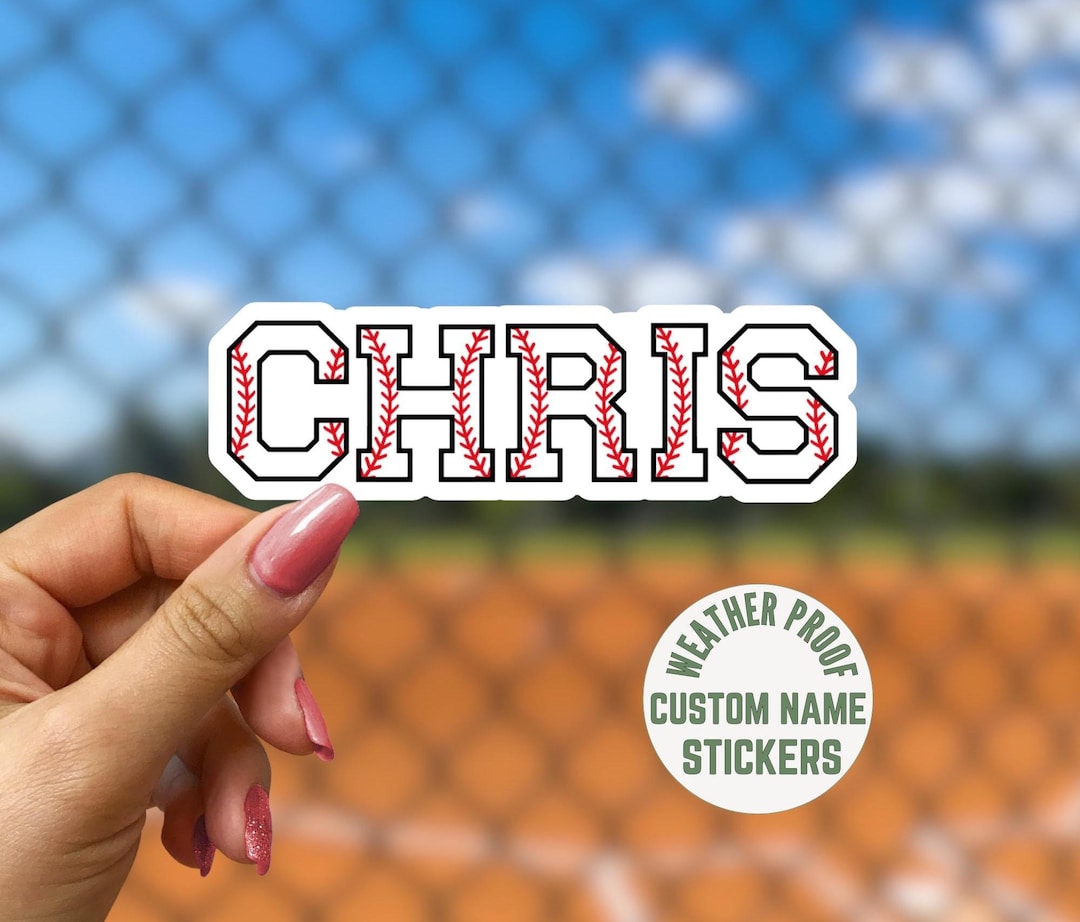 Custom Baseball Name Sticker, Personalized Name, Baseball Team Gifts ...