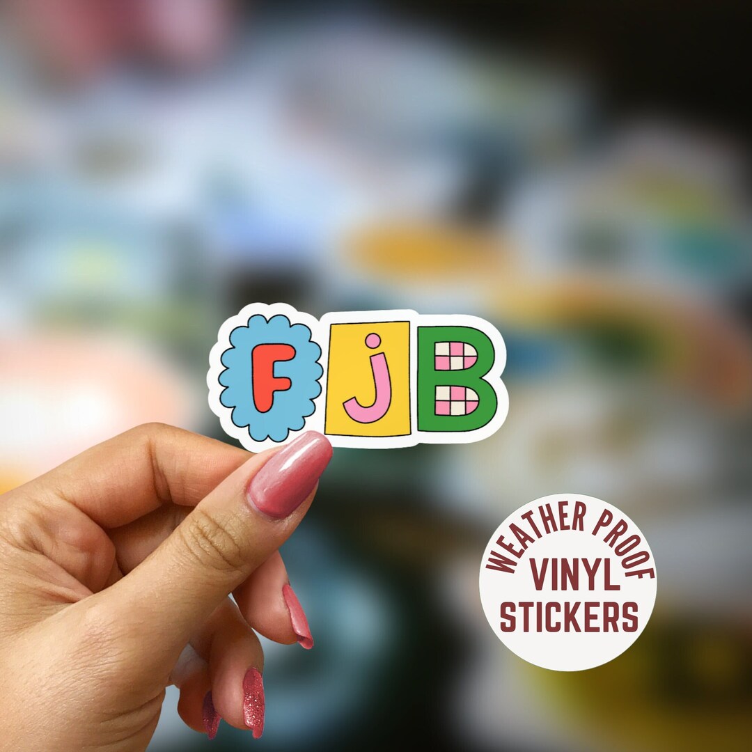 FJB Sticker Glitter Ransom Groovy Font Gifts for Republicans - Etsy