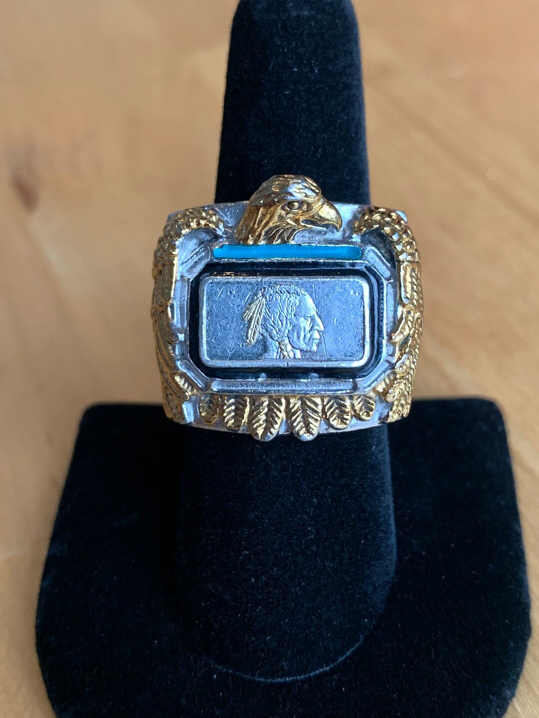 Men's Vintage Native American Silver Ingot Ring - Etsy