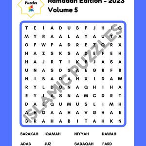 Ramadan Word Search Puzzles Ramadan Activities for Kids Ramadan Arts ...