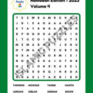 Ramadan Word Search Puzzles | Ramadan Activities for Kids | Ramadan ...