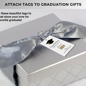Graduation Gift Tags for Class of 2024, Printable Student Graduate Cap ...