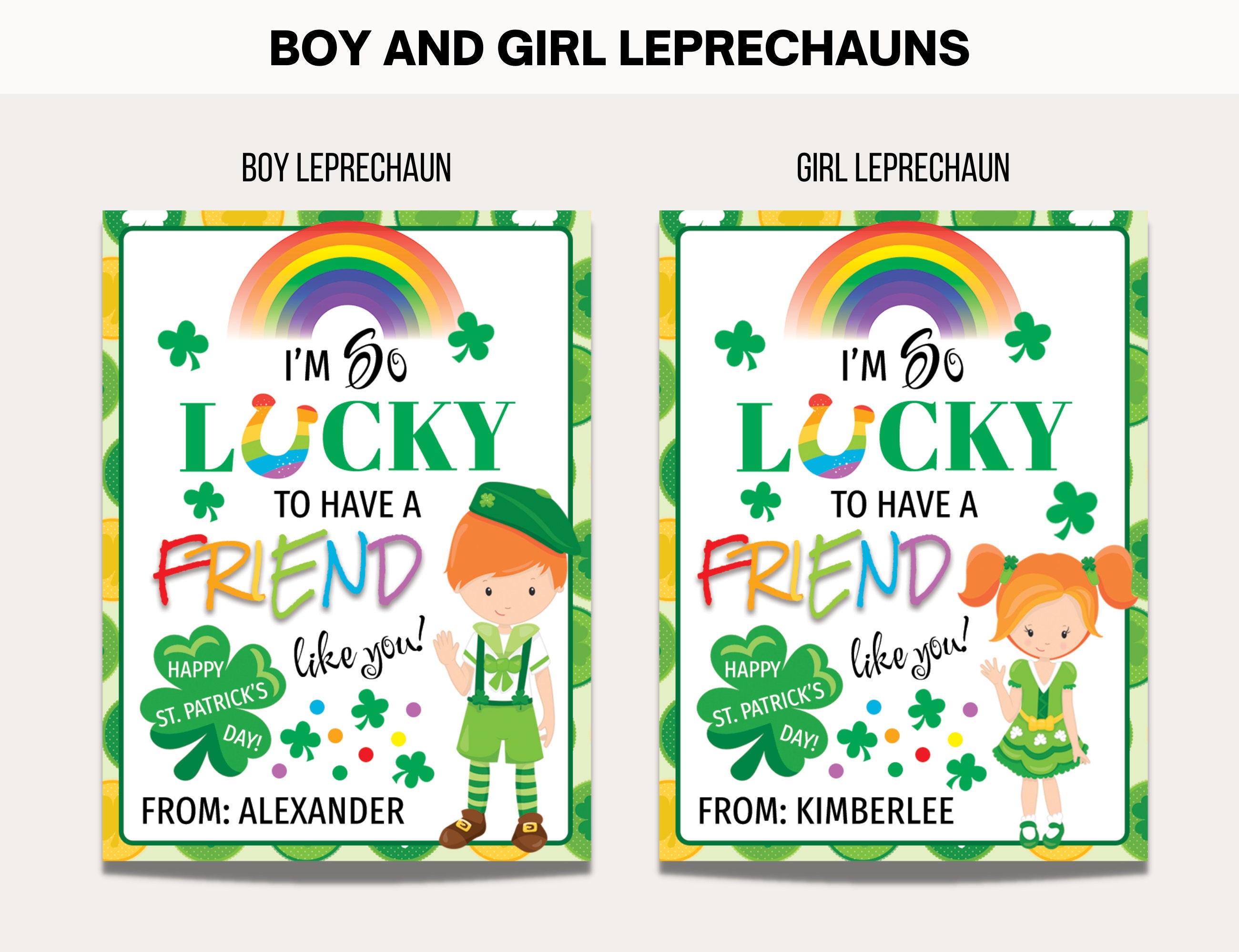 St. Patrick's Day Printable Gift Tag I'm so Lucky to Have a Friend Like ...