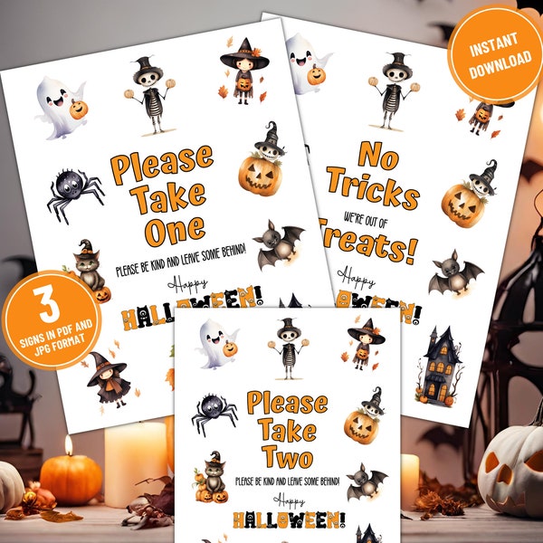 Trick or Treat Sign - Etsy