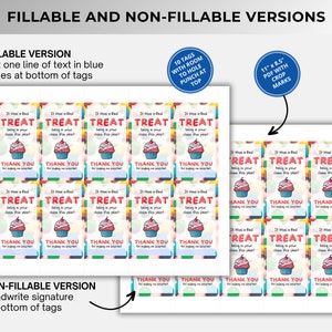 End of School Teacher Gift Tag Printable, It Was a Real Treat Being in ...