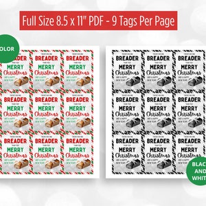 Christmas Editable Bread Gift Tag for Neighbors, Friends, Teachers, and ...