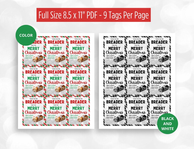 Christmas Editable Bread Gift Tag for Neighbors, Friends, Teachers, and ...