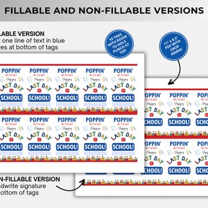 End of School Teacher Gift Tag Printable, Popping by to Say Happy Last ...