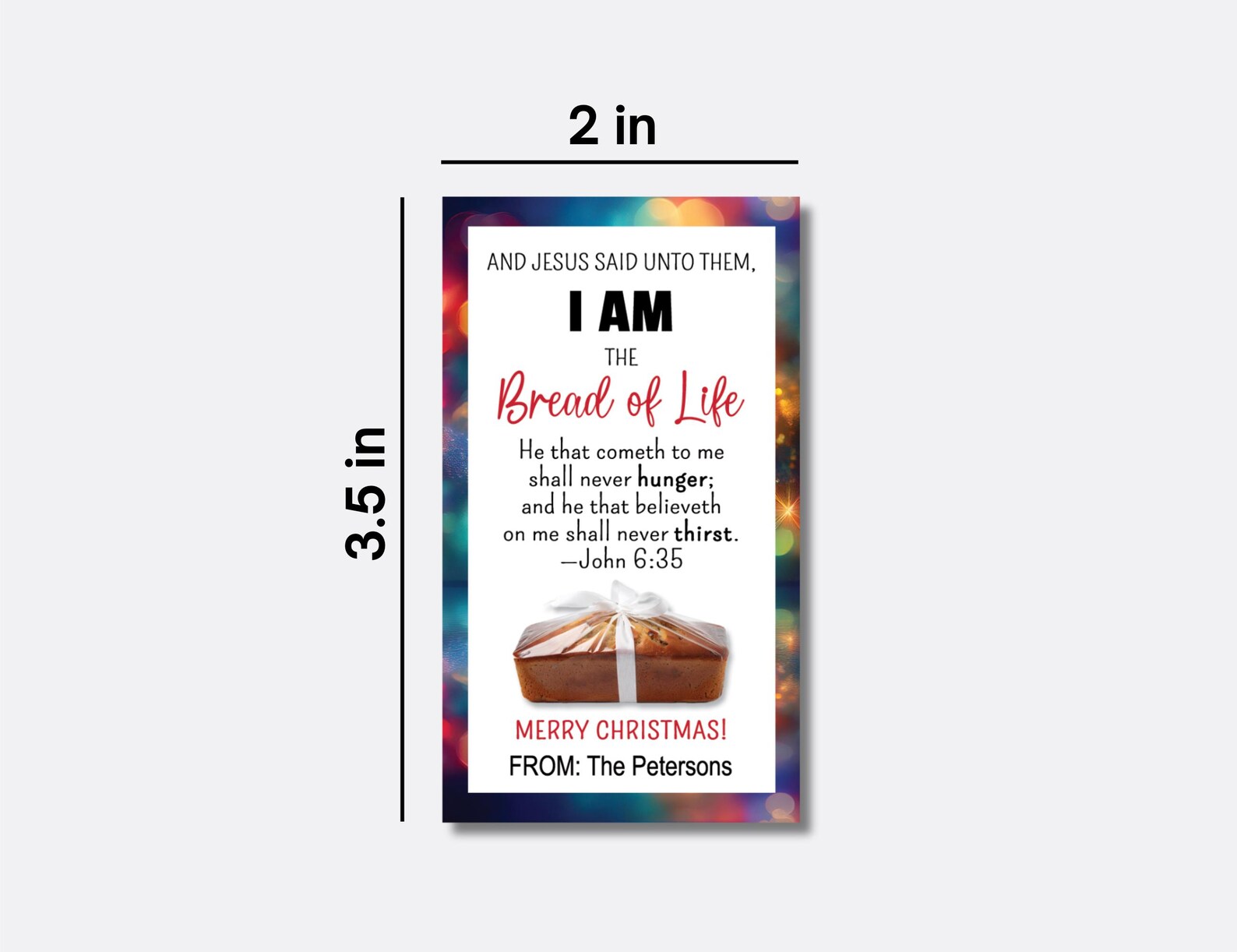 Printable Bread Gift Tag, I Am the Bread of Life, Editable Gift Tag ...