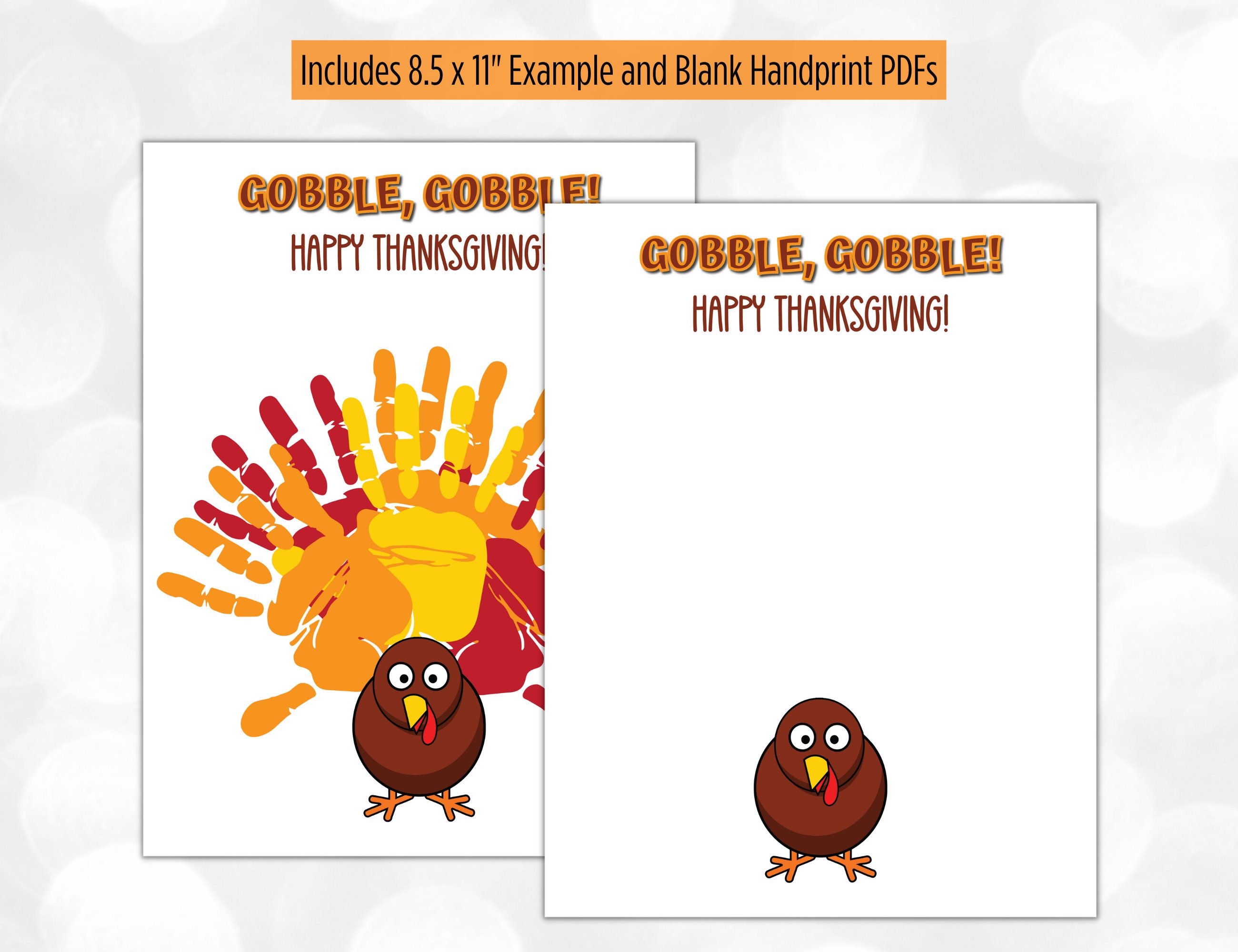 Thanksgiving Handprint Craft, Fall Handprint Craft Printable, Turkey ...