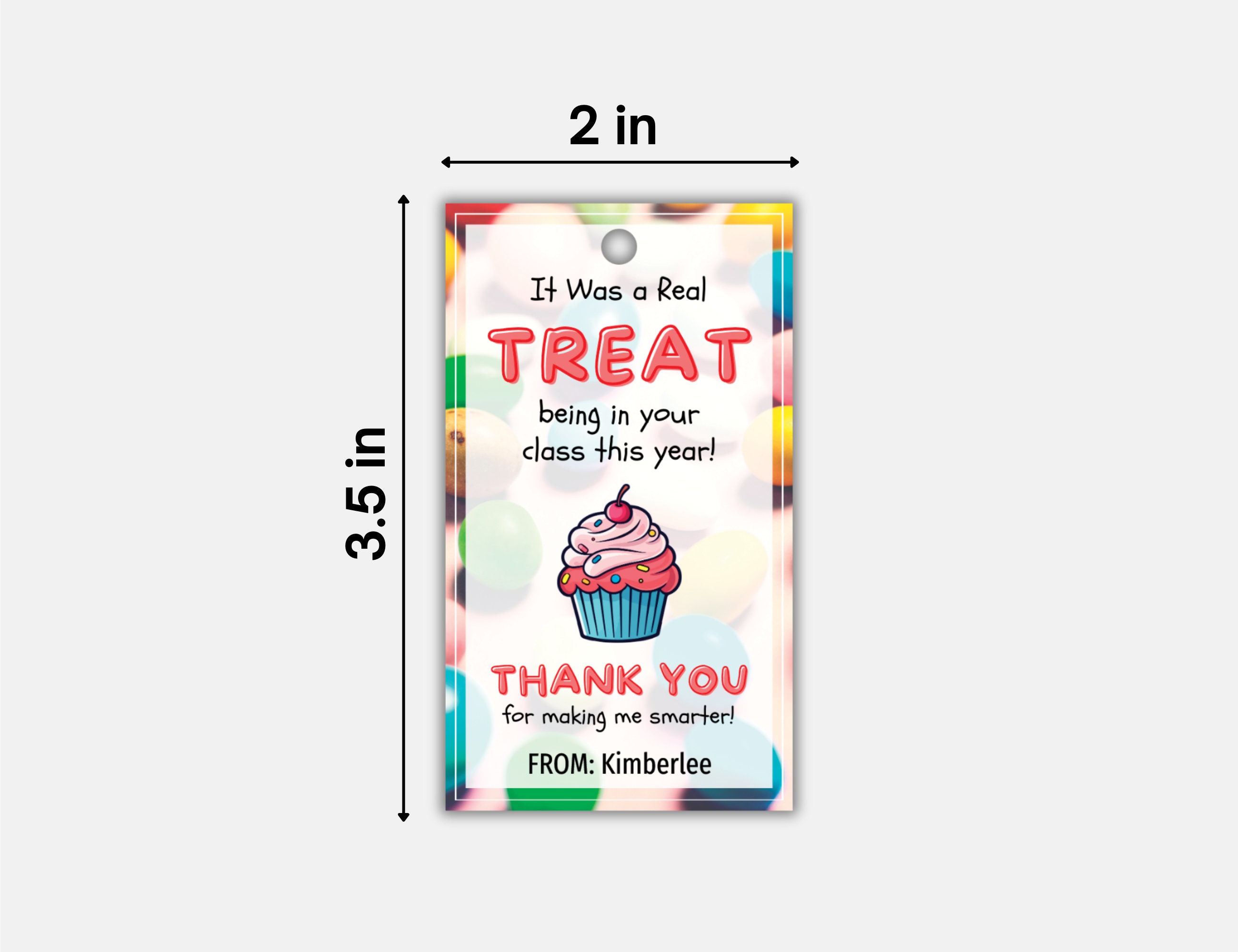 End of School Teacher Gift Tag Printable, It Was a Real Treat Being in ...