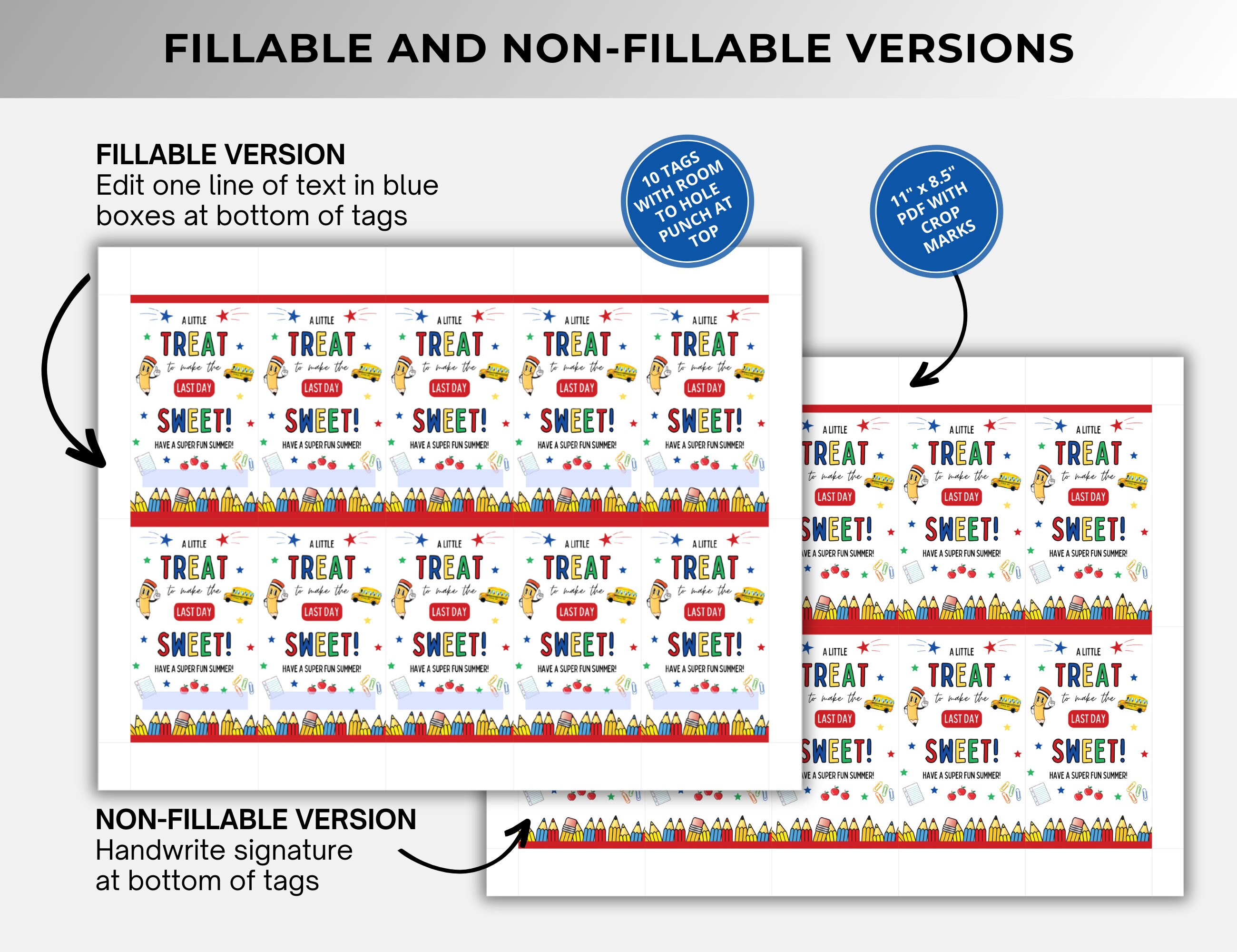 End of School Teacher Gift Tag Printable, A Little Treat to Make the ...