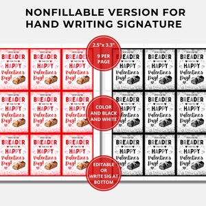 Valentine Editable Bread Gift Tag for Neighbors, Friends, Teachers, and ...