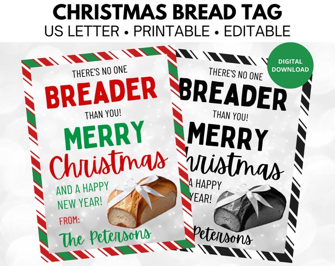 Printable Bread Gift Tag, I Am the Bread of Life, Editable Gift Tag ...