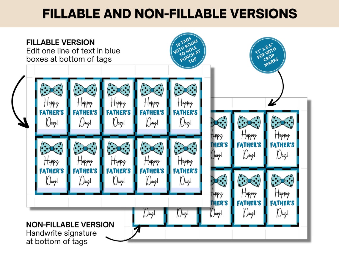 Father's Day Gift Tags for Church, Printable Gift Tags for Father's Day ...