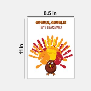 Thanksgiving Handprint Craft, Fall Handprint Craft Printable, Turkey ...