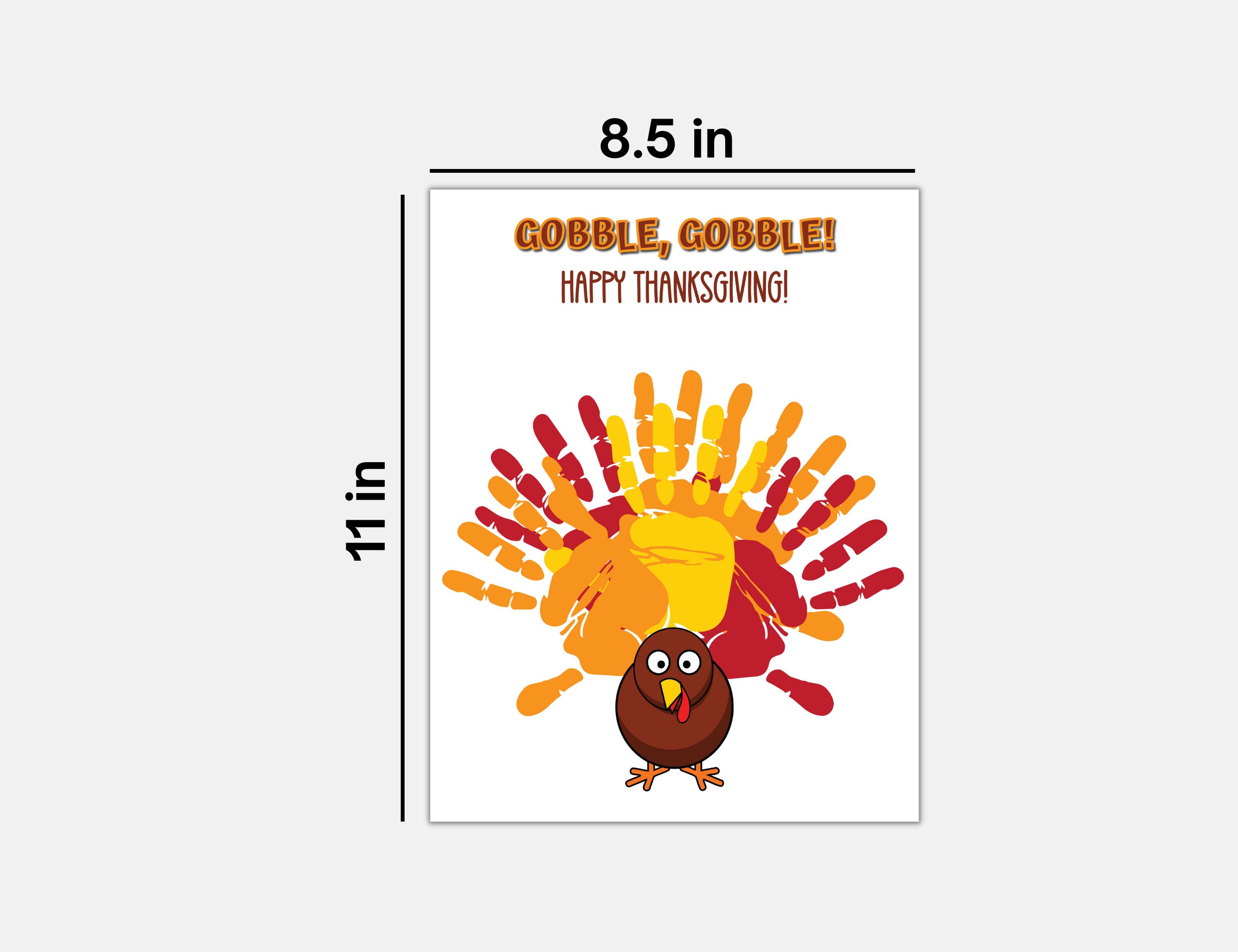 Thanksgiving Handprint Craft, Fall Handprint Craft Printable, Turkey ...