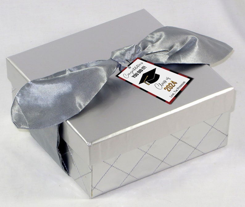 Graduation Gift Tags for Class of 2024, Printable Student Graduate Cap ...