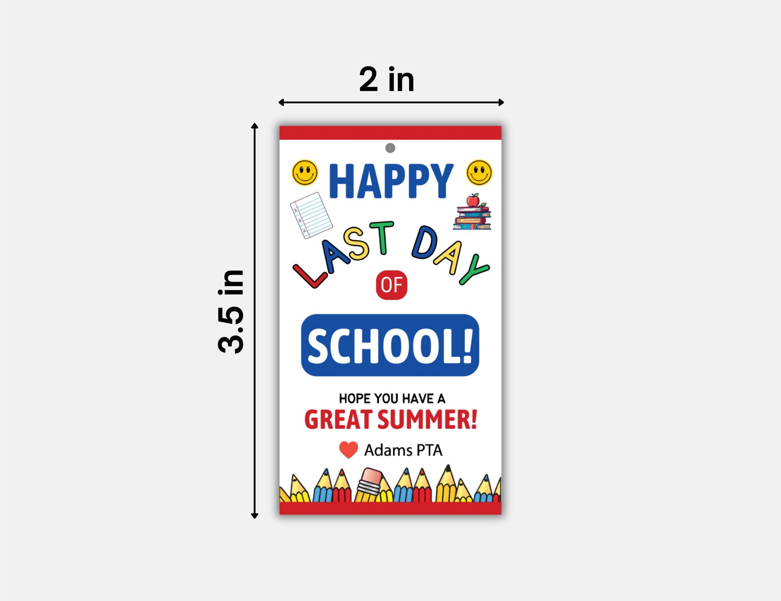 End of School Teacher Gift Tag Printable, Happy Last Day of School ...