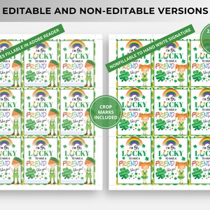 St. Patrick's Day Printable Gift Tag, I'm so Lucky to Have a Friend ...