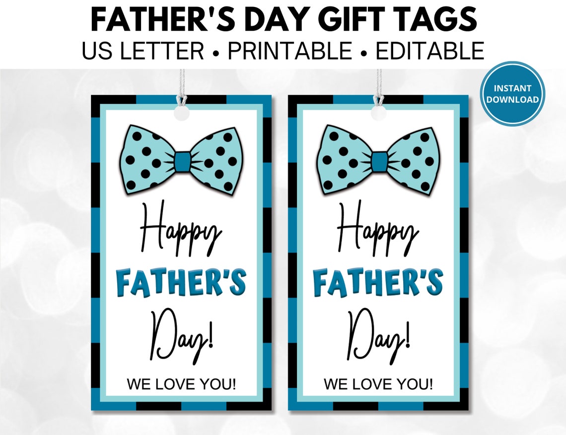 Father's Day Gift Tags for Church, Printable Gift Tags for Father's Day ...