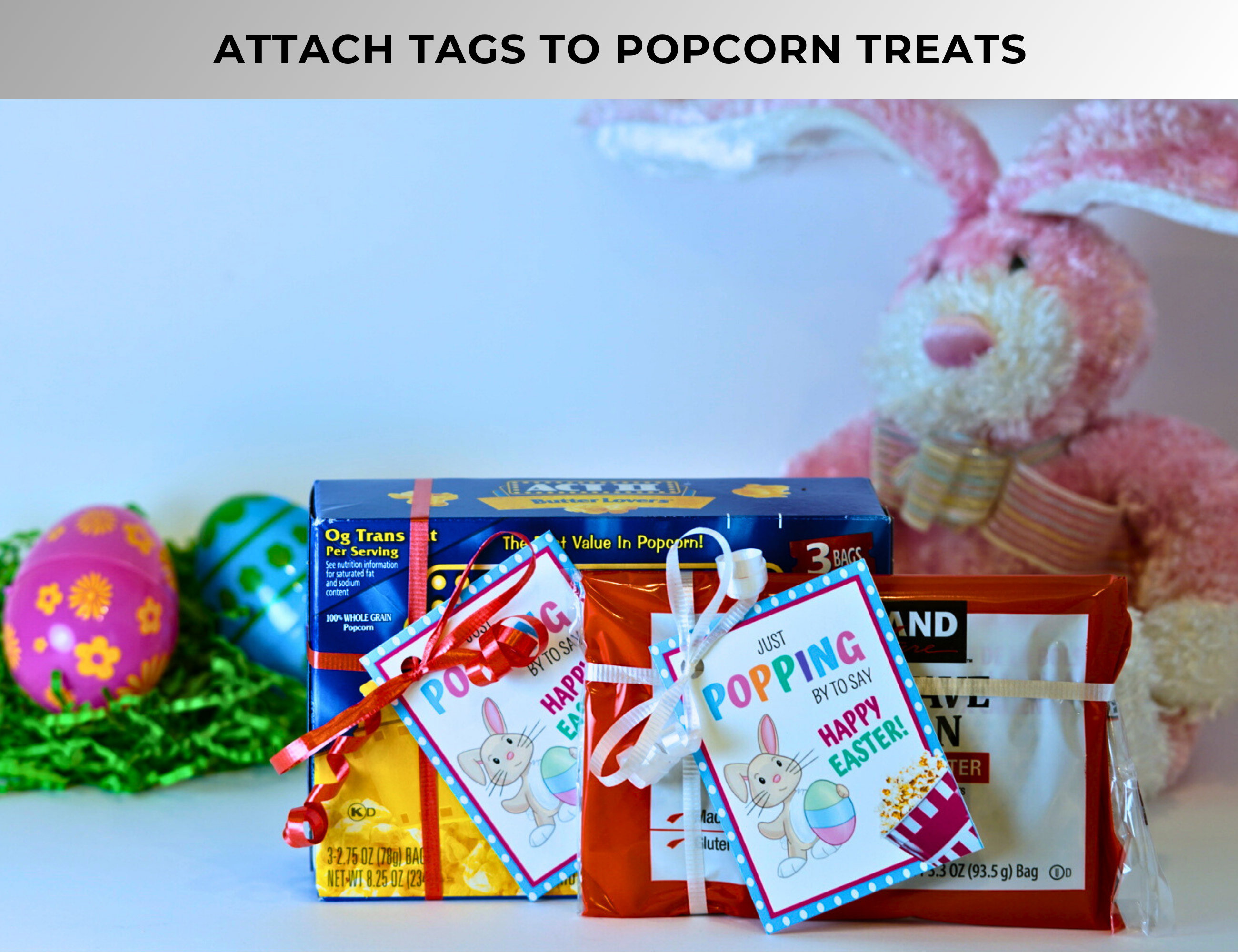 Easter Printable Gift Tag, Just Popping by to Say Happy Easter, for ...