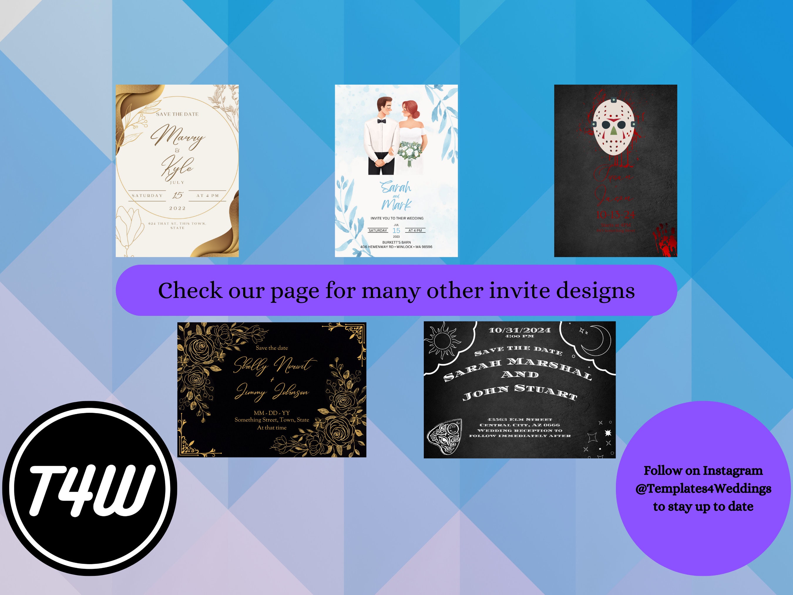 Ouija Board Themed Wedding Invitation Template - Etsy