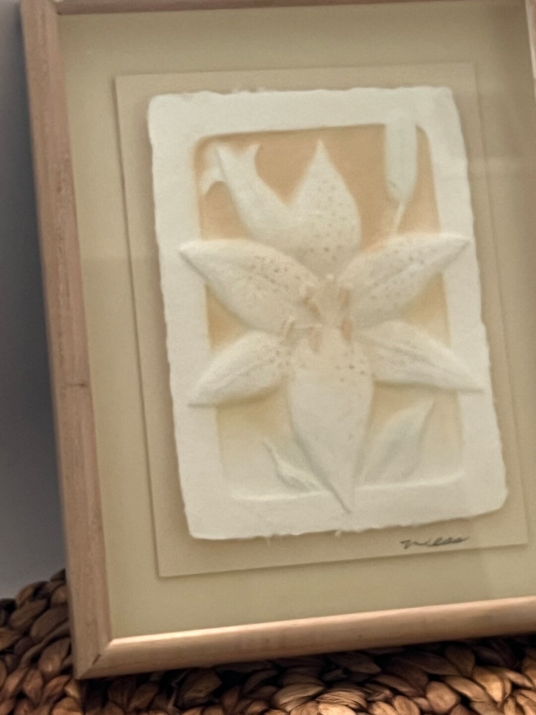 Hand Cast Paper Art Flower Signed by Wesley "wess" Smith Figi Graphics ...