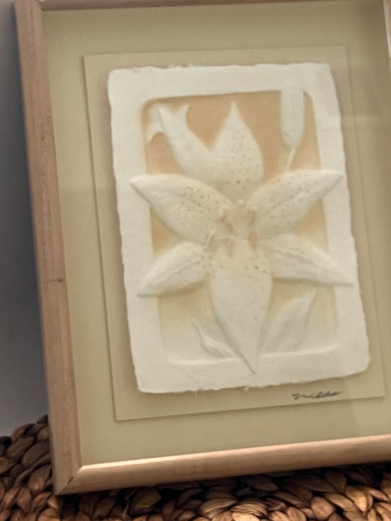 Hand Cast Paper Art Flower Signed by Wesley "wess" Smith Figi Graphics - Etsy