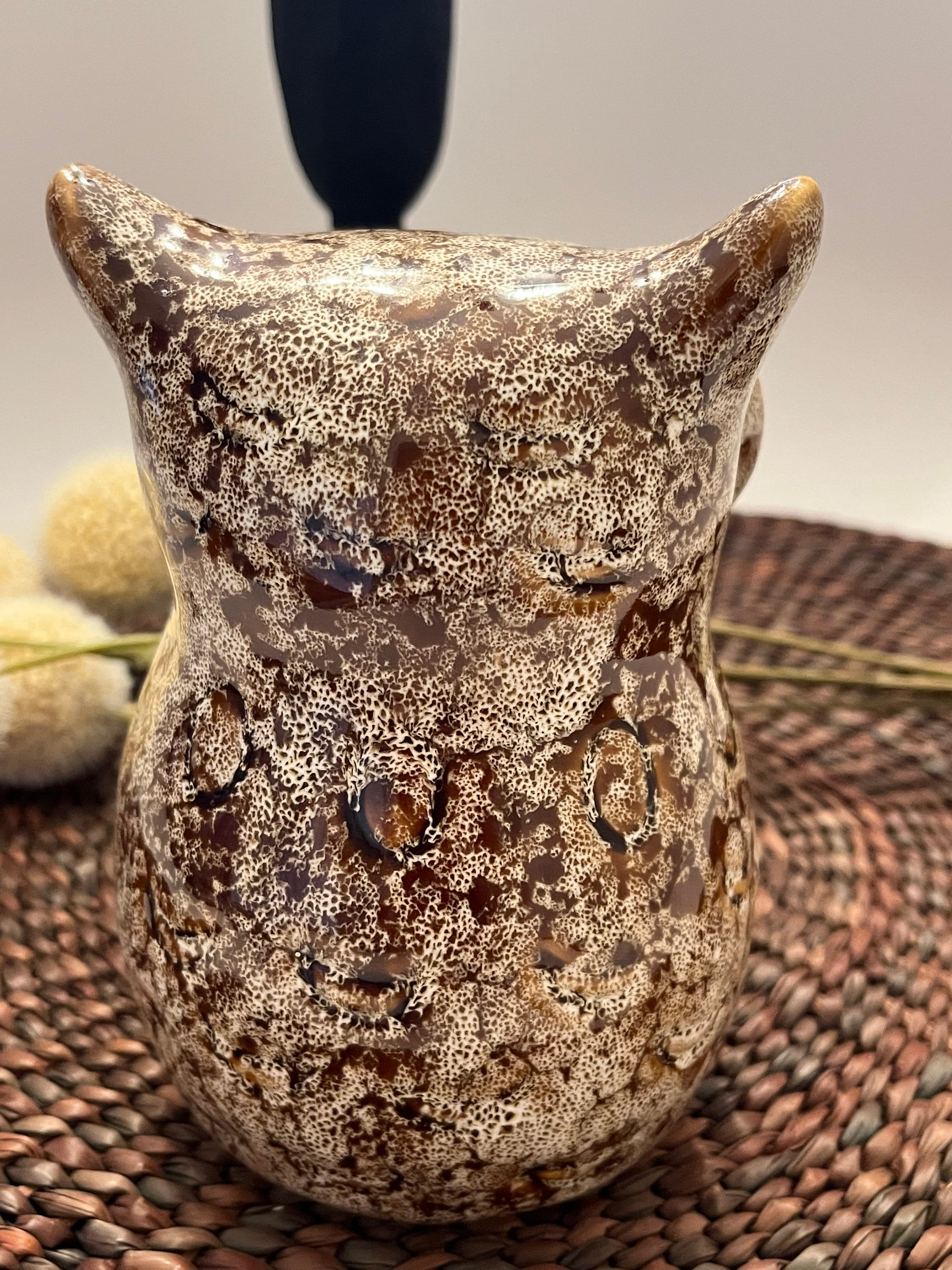 Vintage Ceramic Pottery Owl Figurine - Etsy