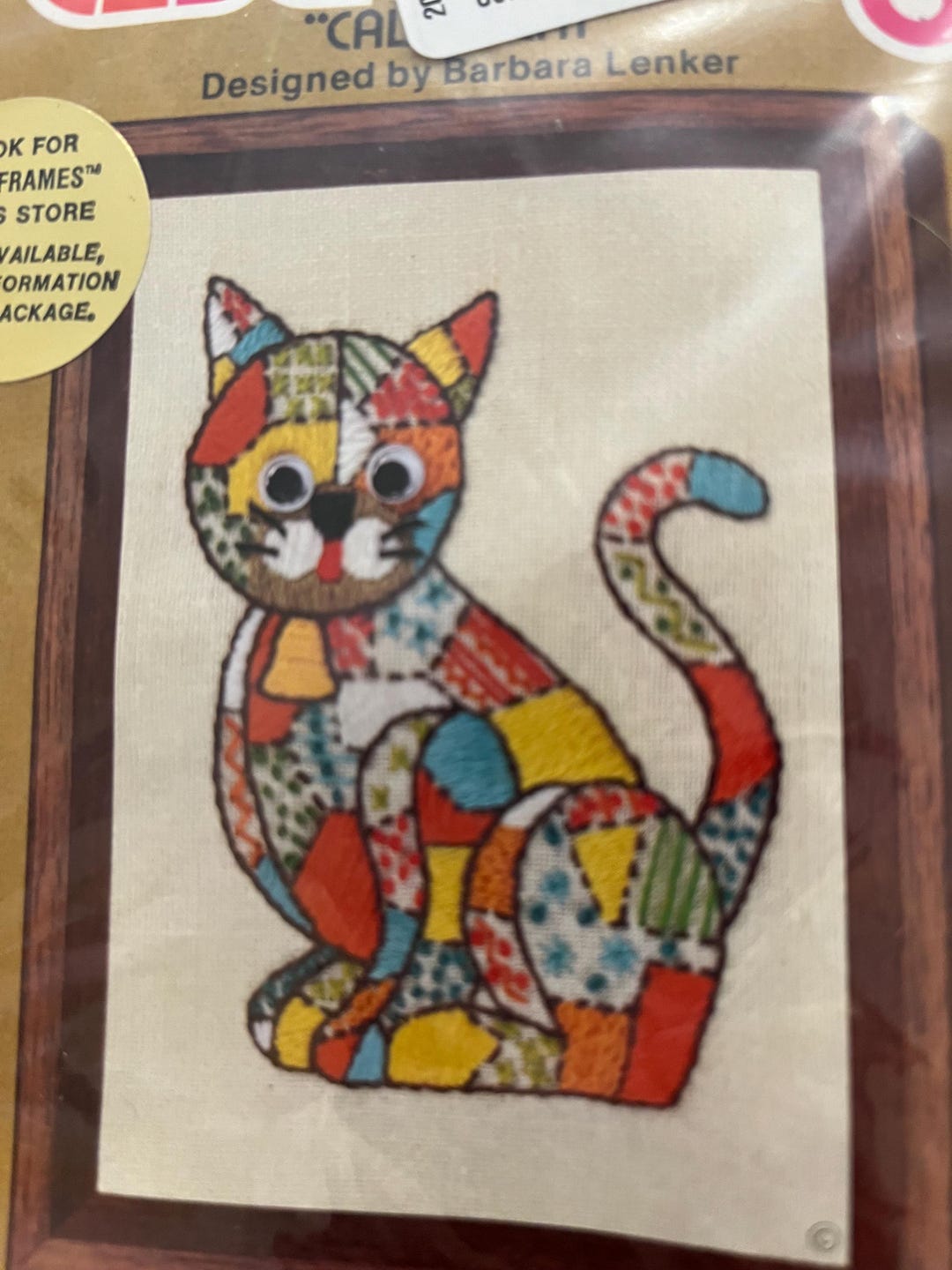 Vintage Calico Cat Crewel Embroidery Kit Jiffy Stitchery - Etsy