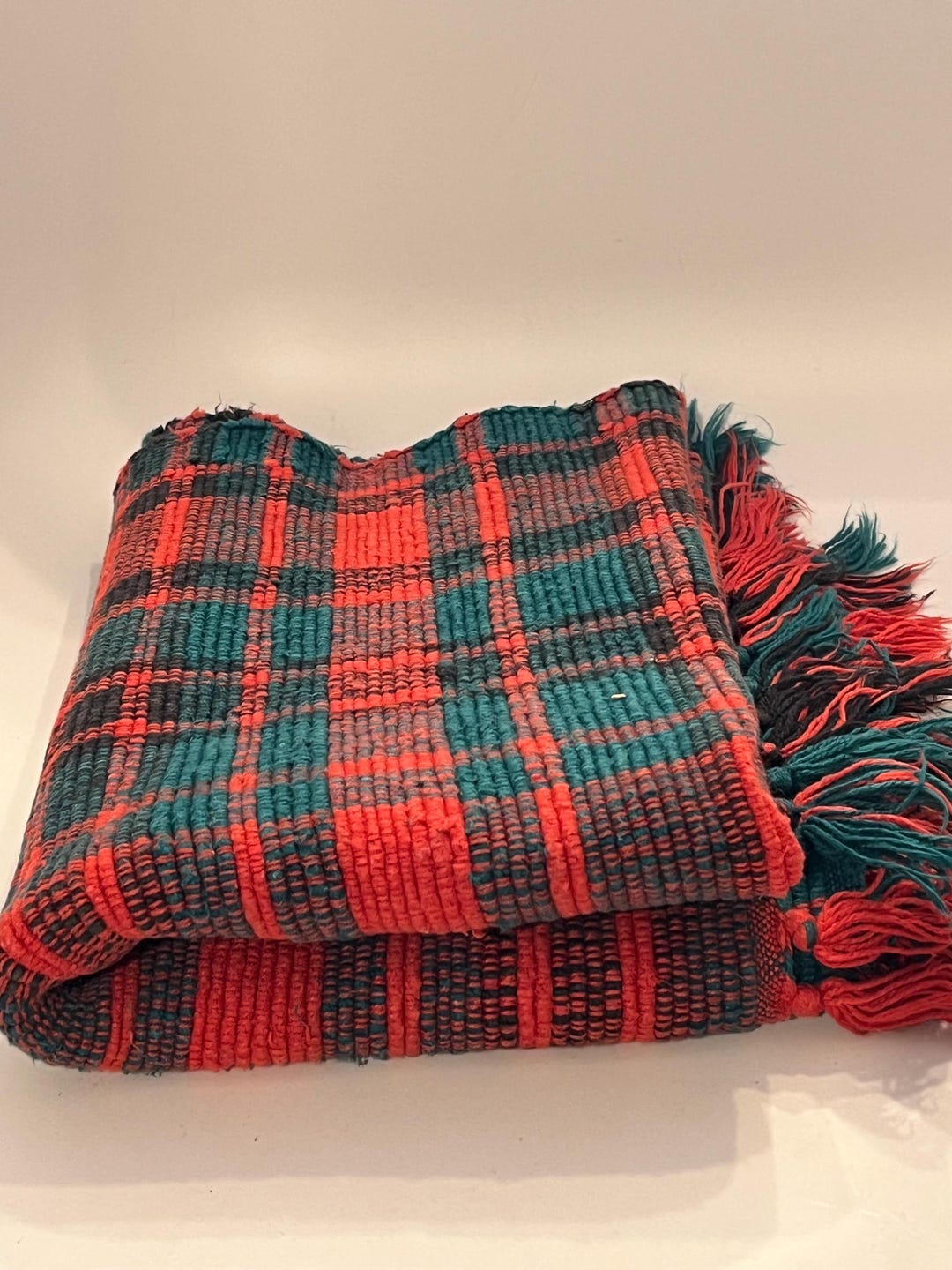 Vintage Crate & Barrel Holiday Plaid Check Red Green Table Runner - Etsy