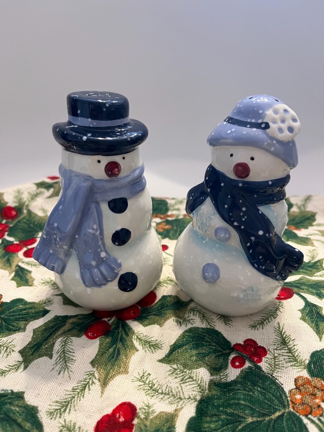 Vintage Snowman Salt And Pepper Shakers