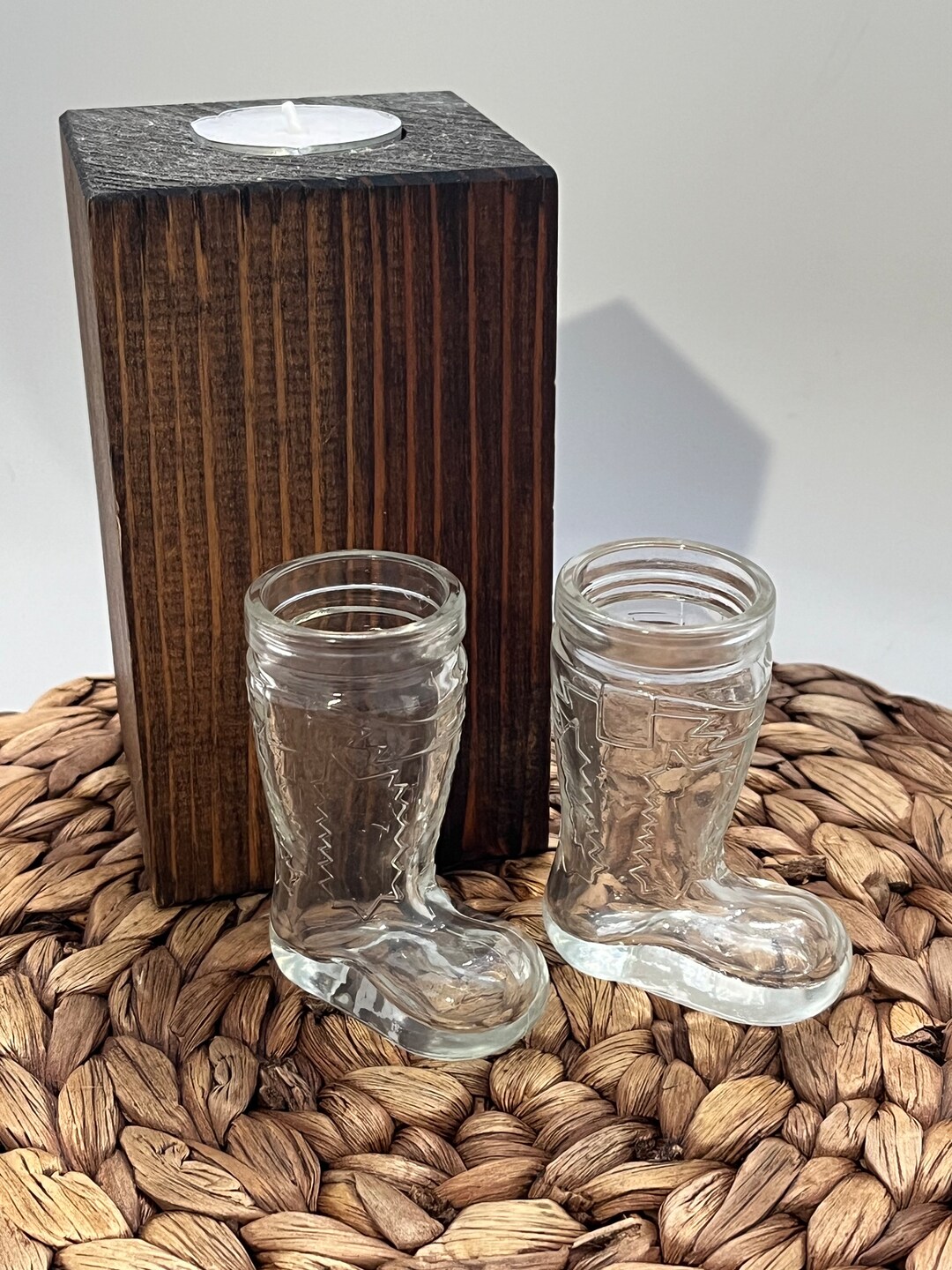 Two Cowboy Boot Shot Glasses Vintage - Etsy