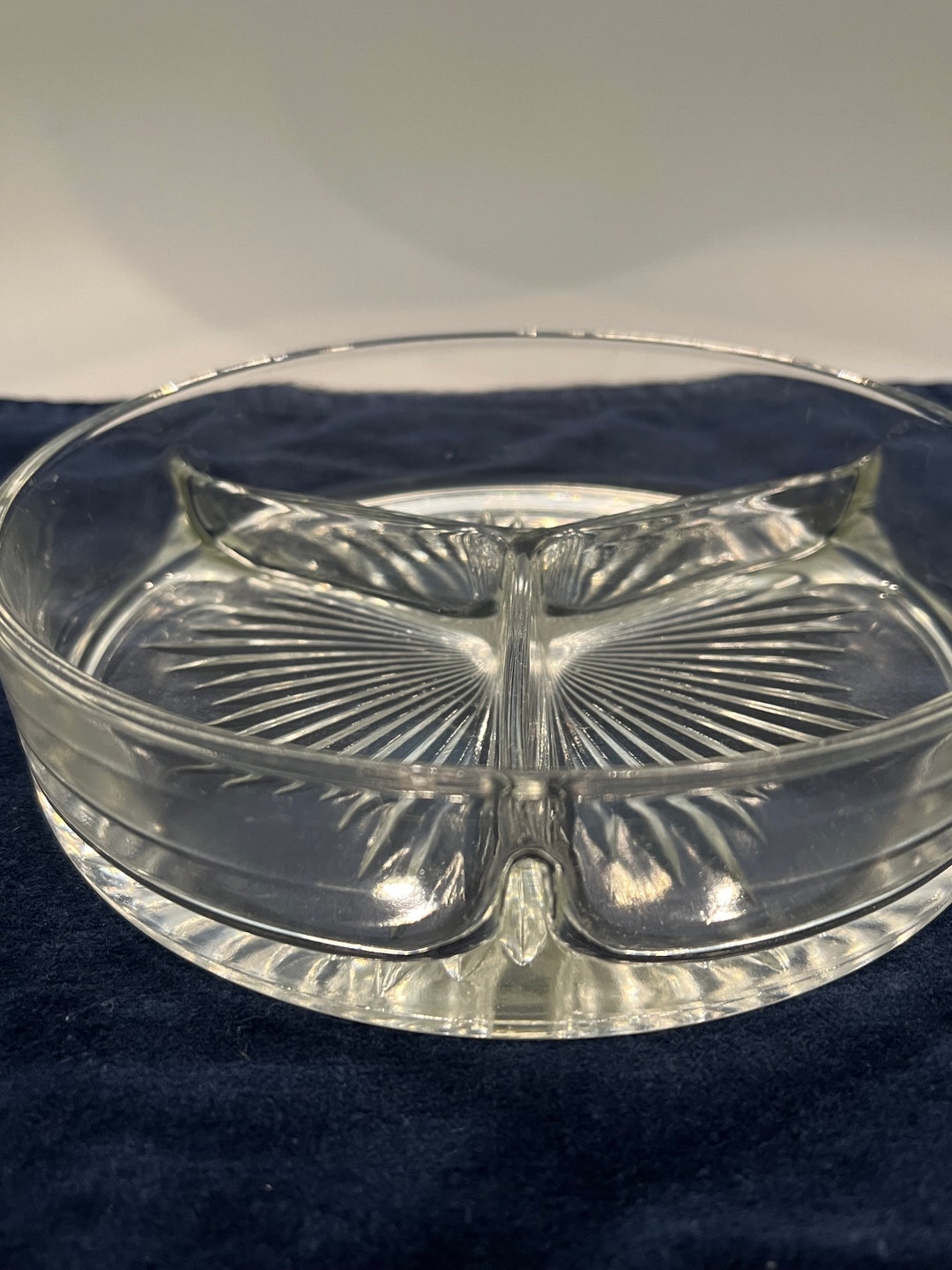 Vintage Cut Glass Rectangular Serving Trinket Plate Dish Platter - Etsy