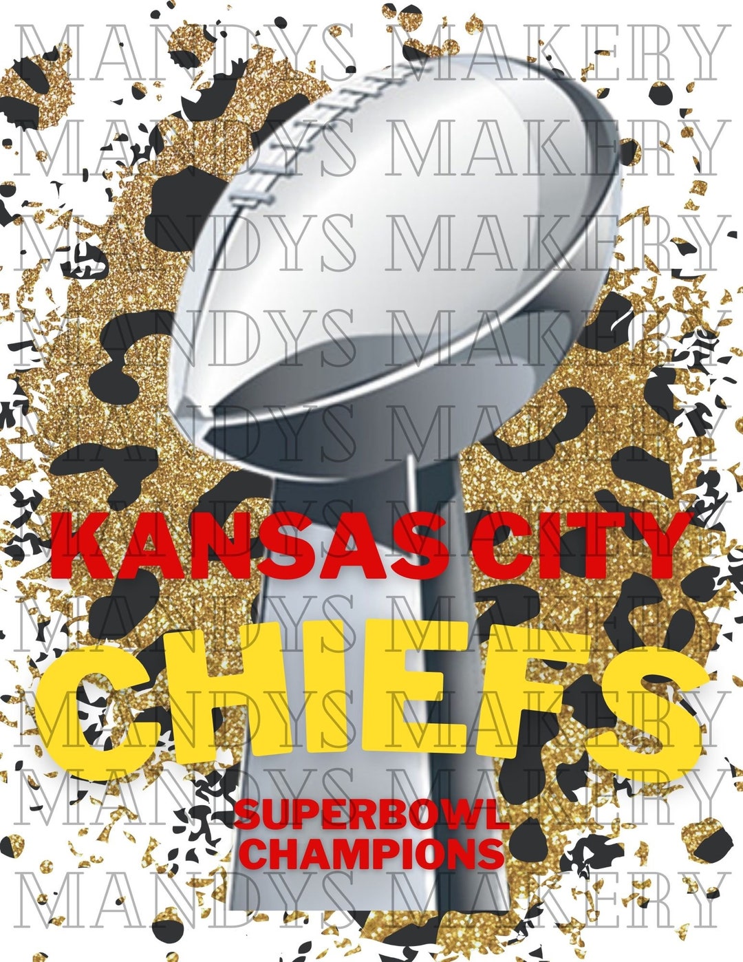 KC Chiefs Superbowl Champions PNG, Lombardi Trophy, Superbowl 58 - Etsy