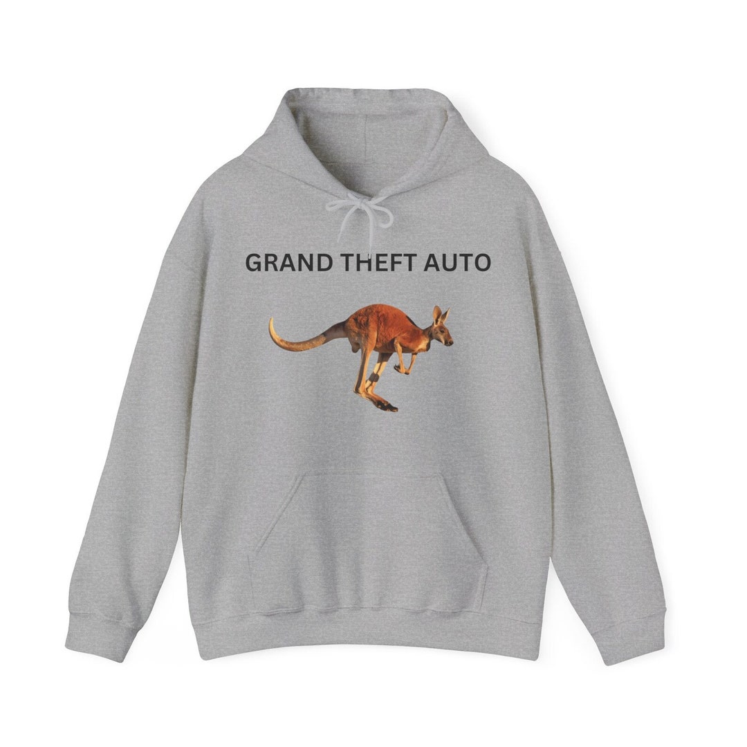 Kangaroo Grand Theft Auto Funny Crime Animal Lover Hoodie - Etsy